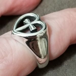 James Avery | Jewelry | James Avery Eternal Love Heart Cross Ring Sz 55 ...